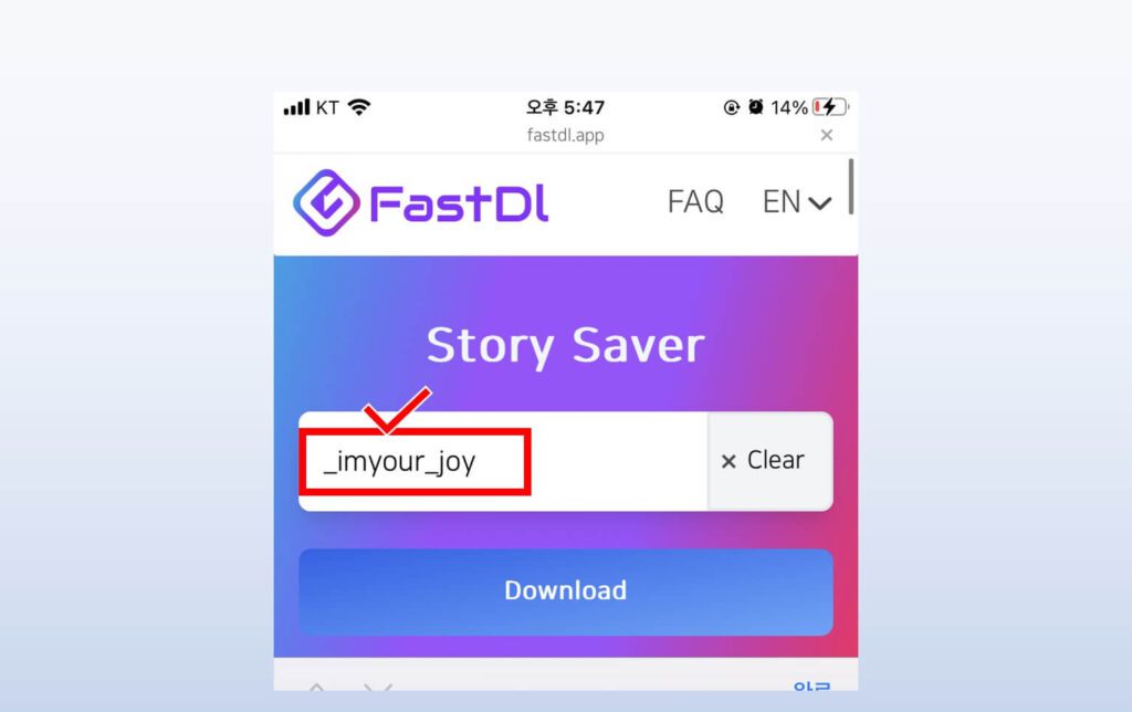 인스타 스토리 모르게 보기 저장 사이트 FastDl - 올패스 연구소